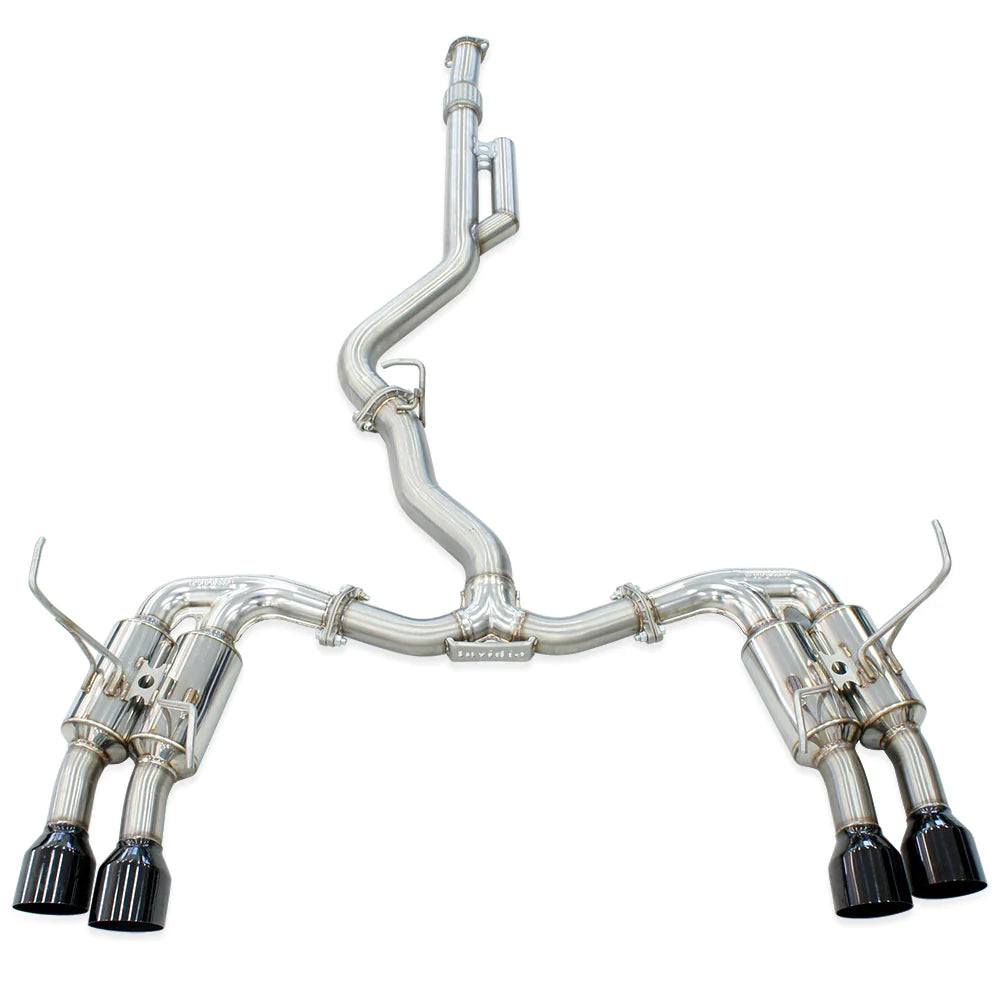 Invidia R400 "Signature Edition" Cat Back Exhaust w/Black Tips - Subar